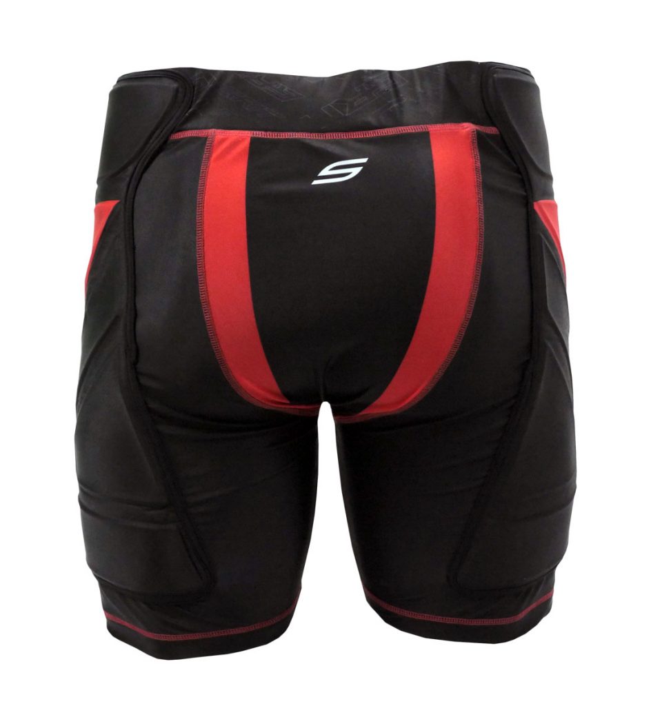 Grit Paintball Slider Shorts, Black Red - Social Paintball