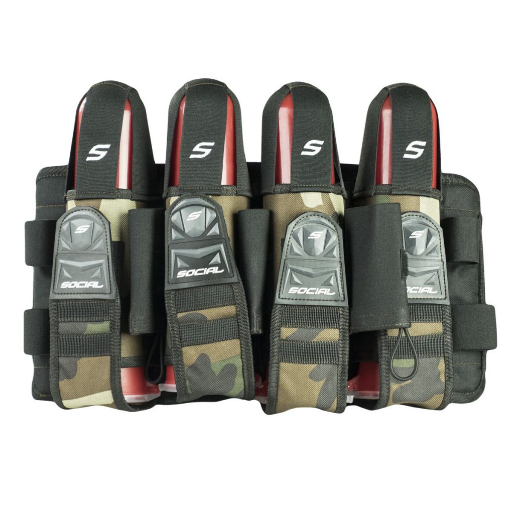 Grit Pack Paintball Harness, 4+7 Black Red - Social Paintball