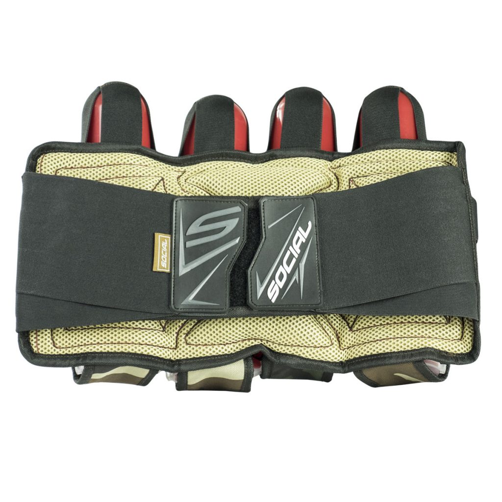 Grit Pack Paintball Harness, 4+7 Black Red - Social Paintball