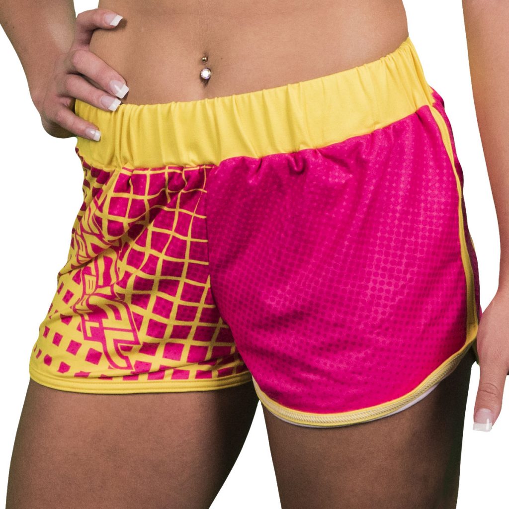 Women's Shorts, Pink Lemonade - Social Paintball