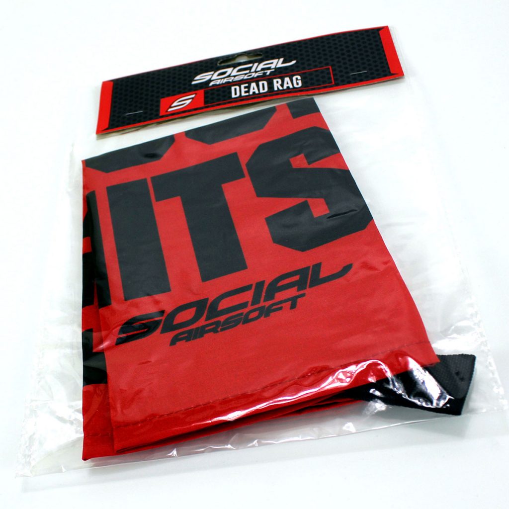 Airsoft Dead Rag,"Im Hit" Red Kill Rag w/Velcro and Reflective Strips ...